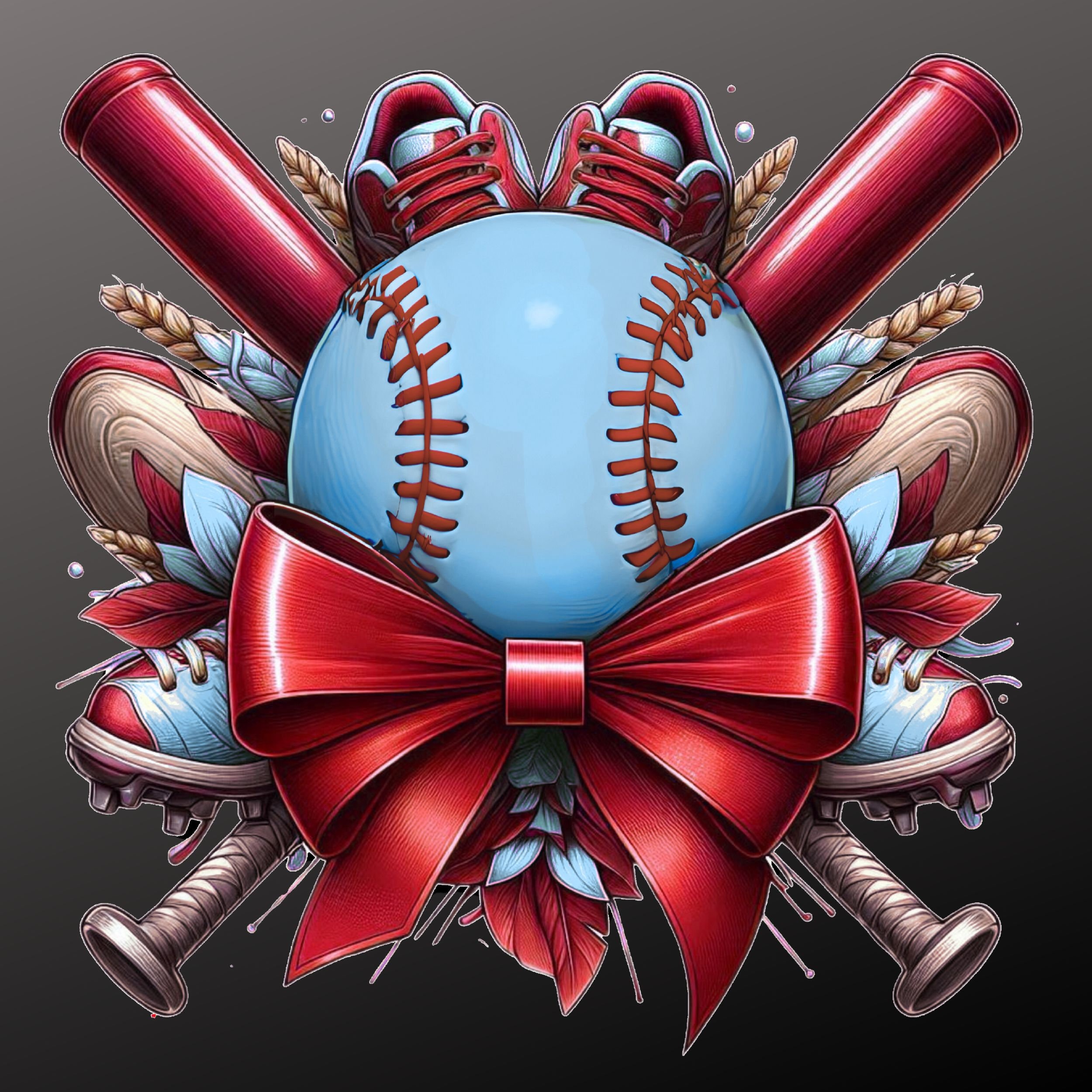 Blue and Red Softball PNG Download, Transparent BG, 5000x5000px, 20mb ...