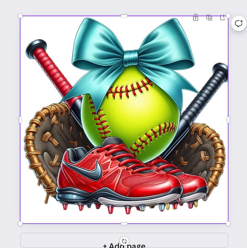 Girls Softball With Baby Blue Bow and Red Cleats, PNG Download ...