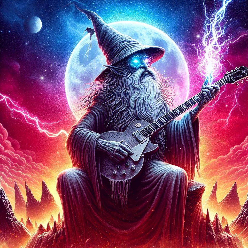 4- Rock 'n Roll Wizard - SVG Files - Etsy