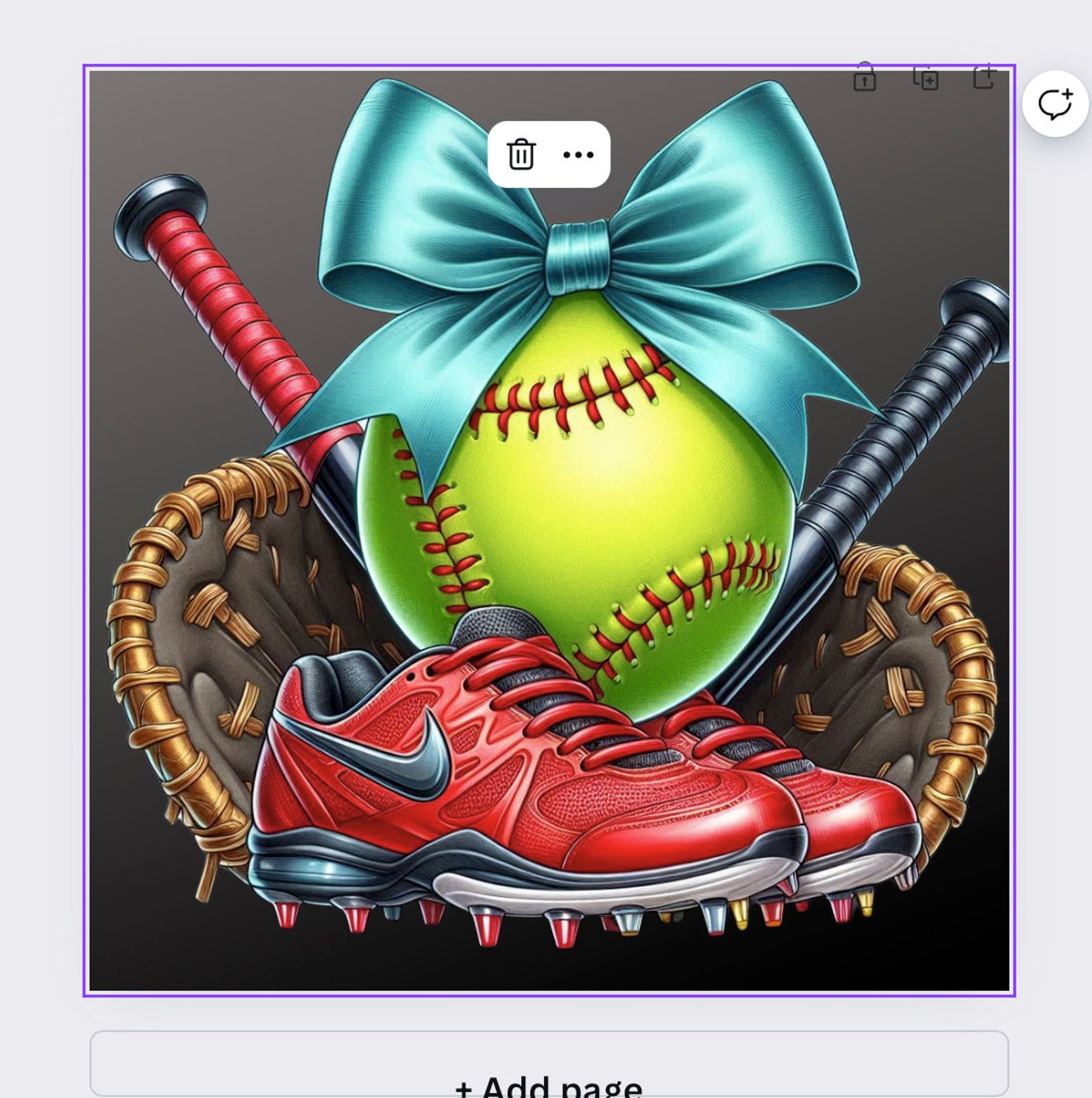 Girls Softball With Baby Blue Bow and Red Cleats, PNG Download ...