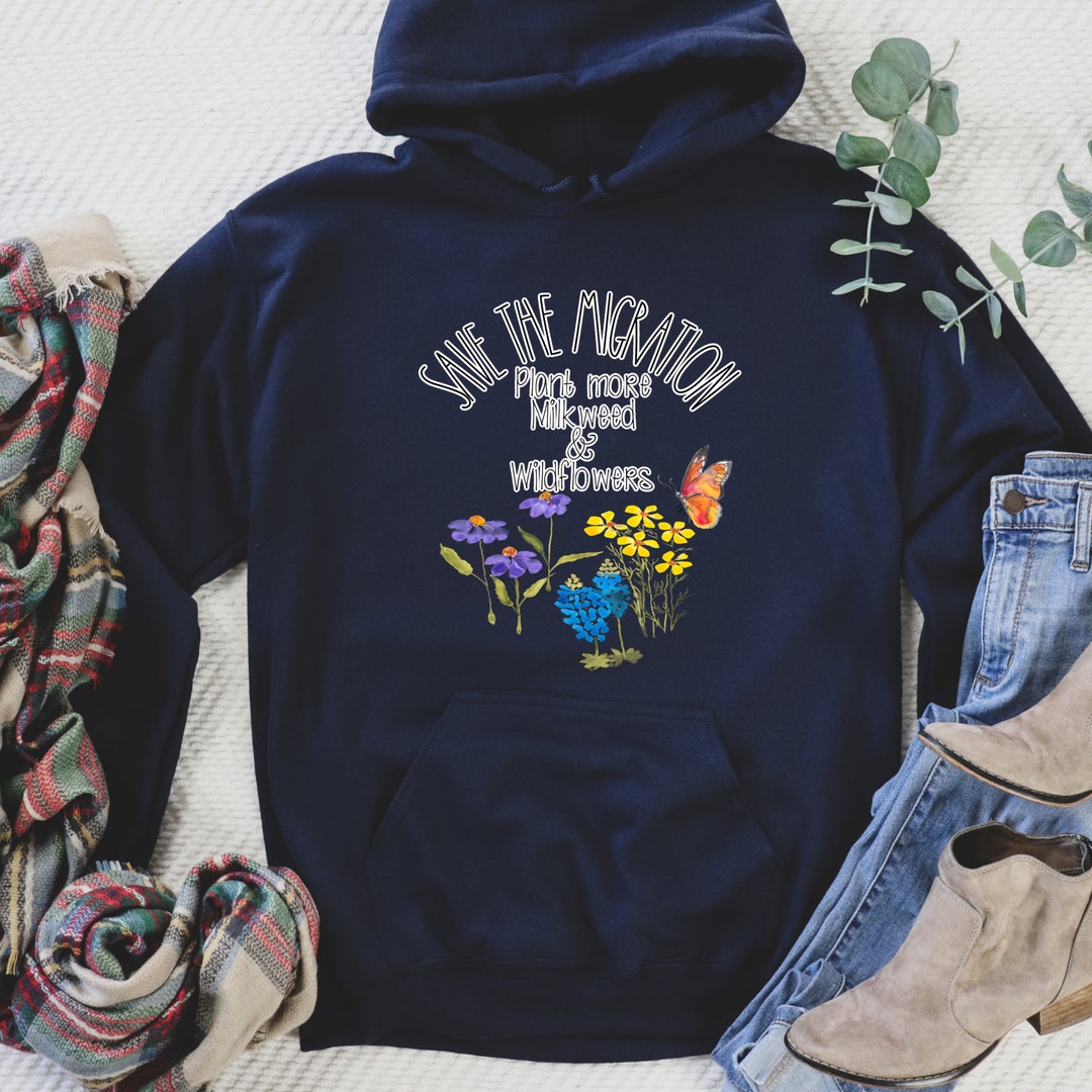 Save the Monarch Butterfly Migration Unisex Heavy Blend Hooded ...