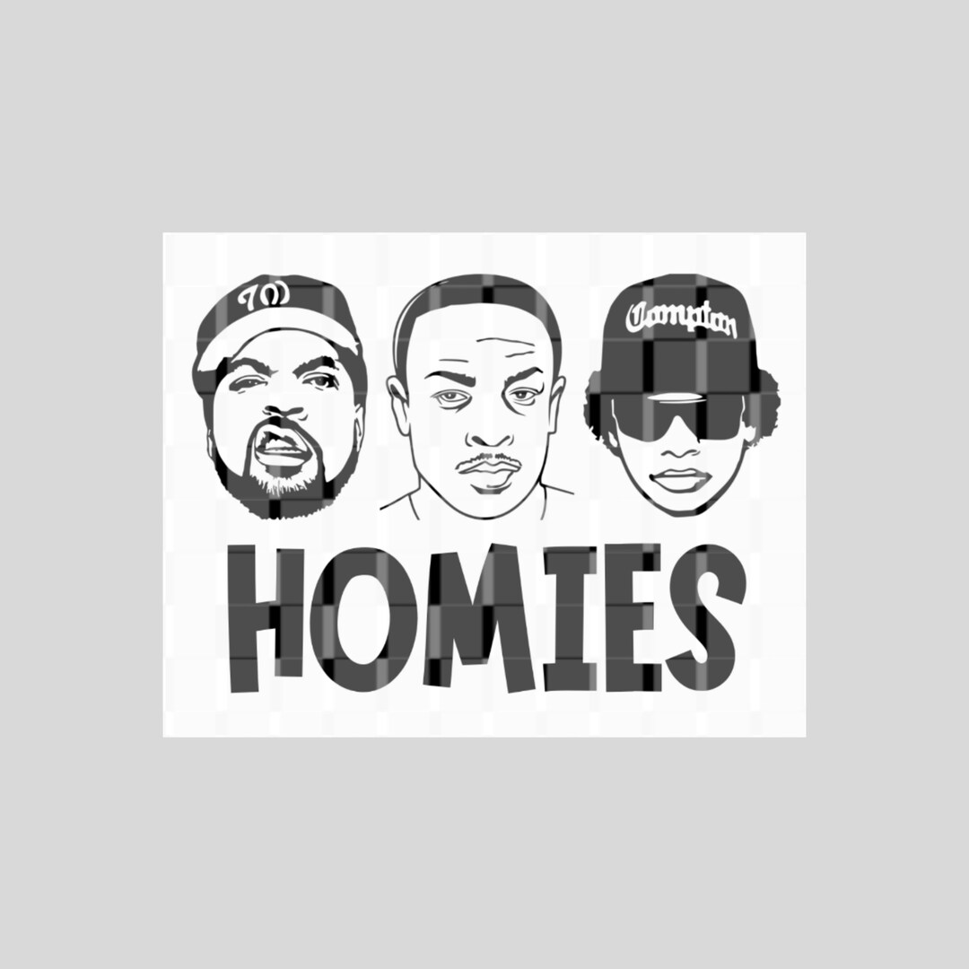 90s N.w.a Homies Svg Png Pdf Jpg Gangsta Rap Hip Hop Group Ice - Etsy