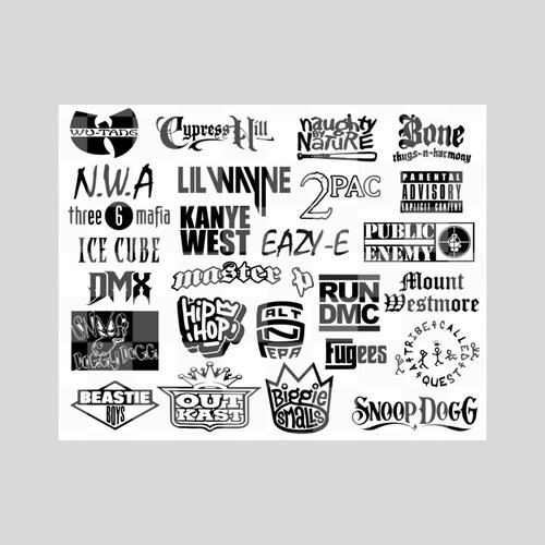 90s Rapper Logos 26 Svg Png Jpg Ice Cube Notorious B.i.g Wu - Etsy