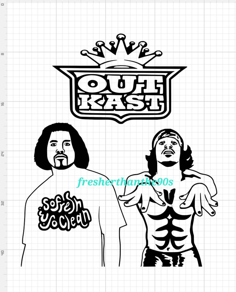 Outkast Rappers Svg Png Pdf Jpg 90s Hip Hop Rap Big Boi Andre - Etsy