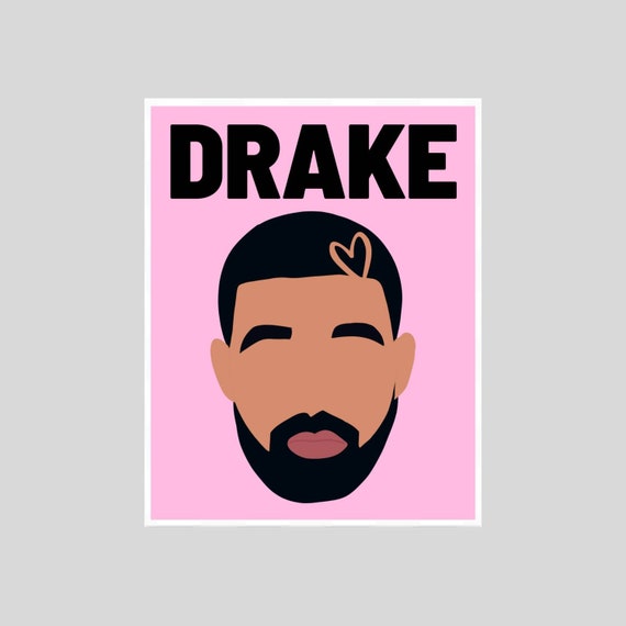 Drake Png Pdf Jpg Drizzy Rap Hip Hop Minimal Posters Stickers - Etsy