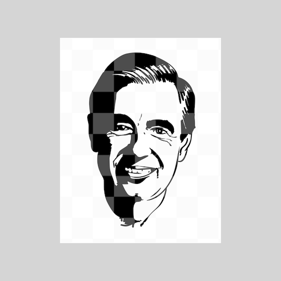Mister Rogers Svg Png Pdf Jpg Portrait 80s 90s Television Show - Etsy