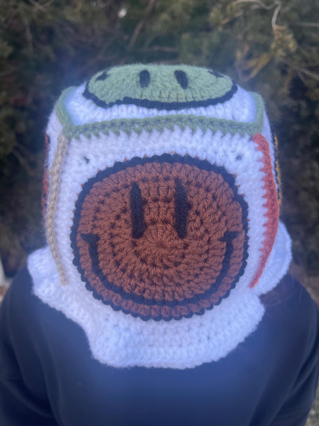 Crochet Smiley Face Bucket Hat - Etsy