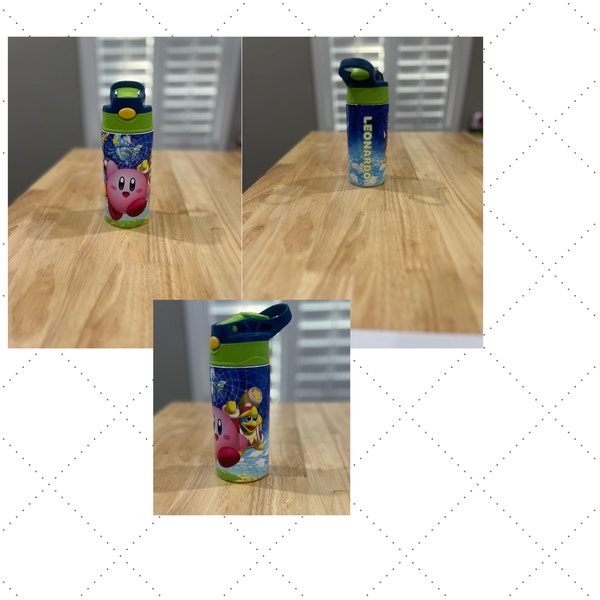 Kirby Water Bottle Custom Stickers - Etsy