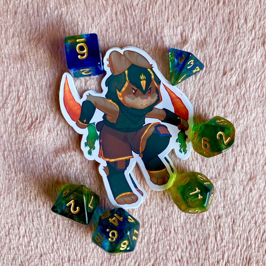 Rabbit Rogue Cute Dnd Inspired Sticker - Etsy