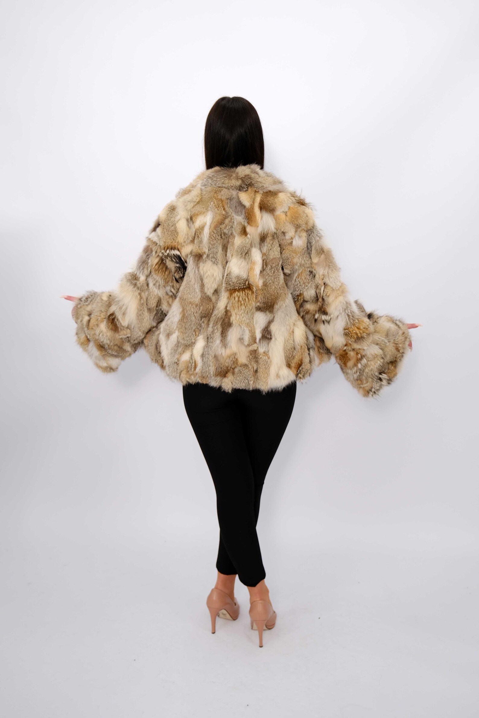 Fox Fur Jacket.an Elegant Bat-style Jacket Made of Fox Furfur Flap From ...