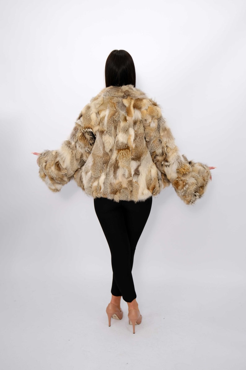 Fox Fur Jacket.an Elegant Bat-style Jacket Made of Fox Furfur Flap From ...