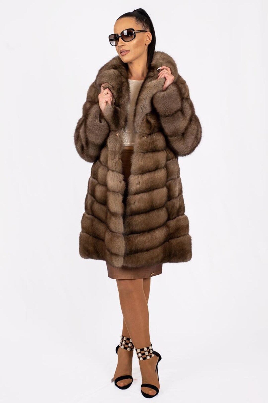 Russian Sable Fur Jacket, Natural Sojuzpushnina Fur, EU 42 - Etsy
