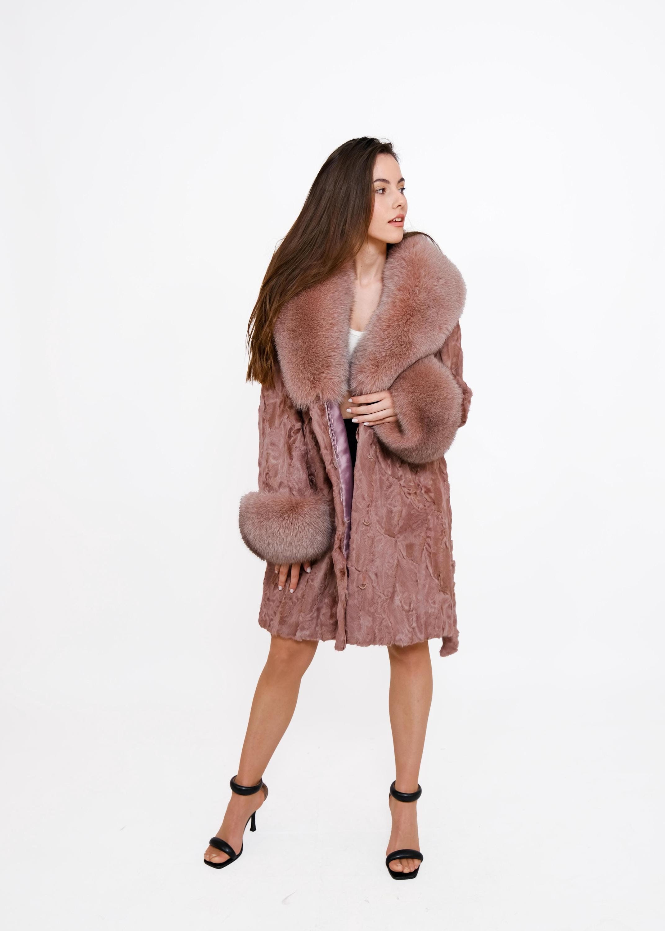 Rotten Apple Swakara Fur Coat, Elegant and Cozy Women Winter Jacket ...