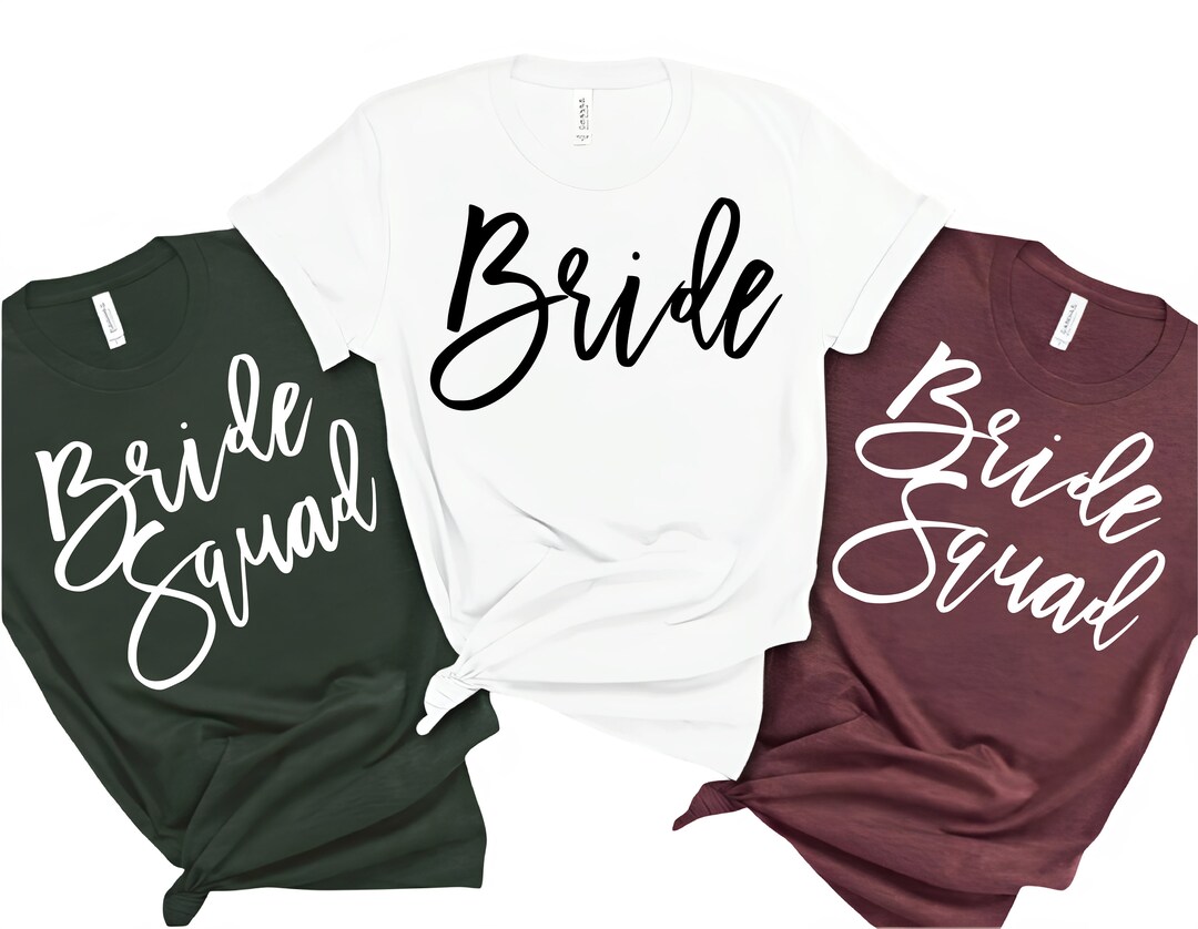 Bride Squad Shirt, Team Bride T-shirt, Bridesmaid Shirts, Bride Babes ...