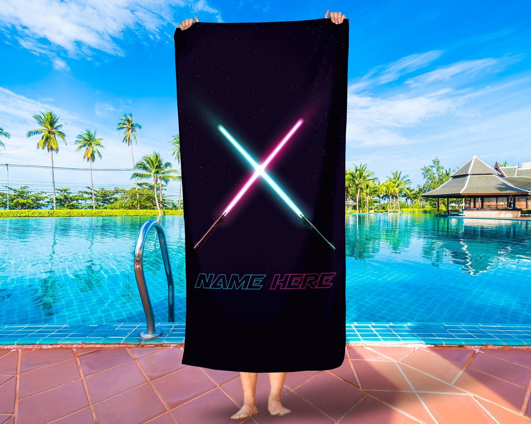 Star Wars Towel, Personalized Beach Towel, Custom Beach Towel, Kids ...