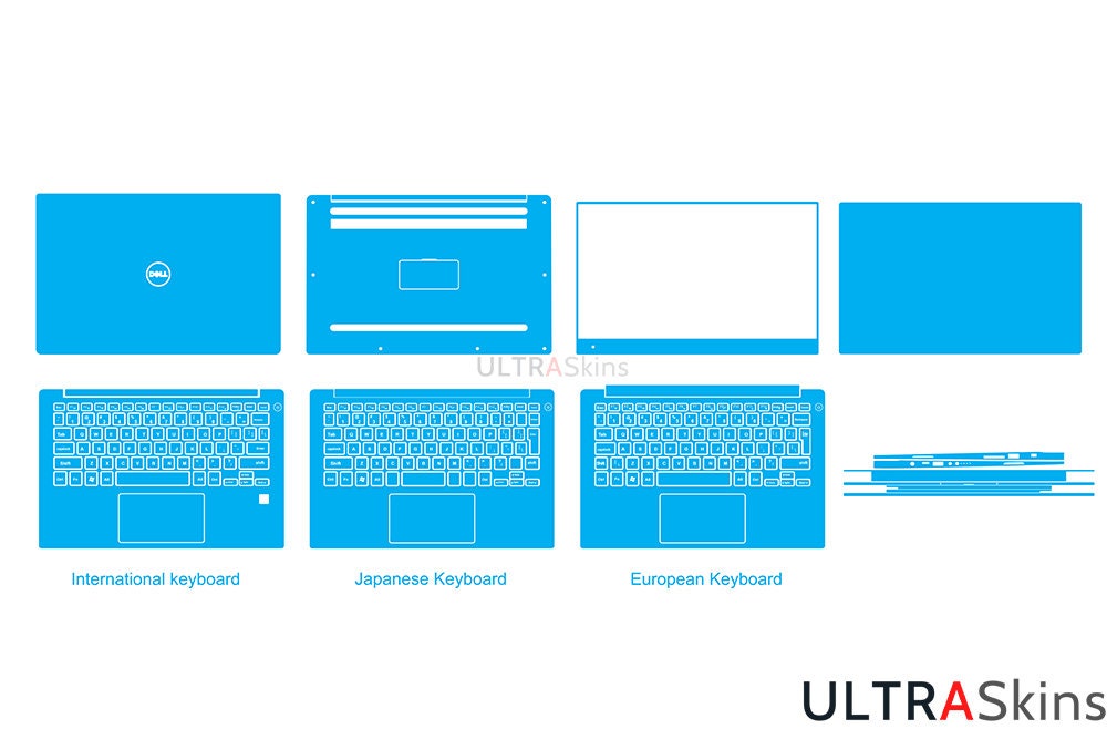 Dell XPS 13 9360 - 9343 - 9350 Skin Template Vector Cut File - Etsy