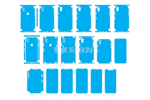Apple Iphone X Skin Template Vector Cut File - Etsy