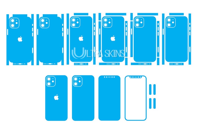 Apple iPhone 12 Mini Skin Template Vector Cut File - Etsy