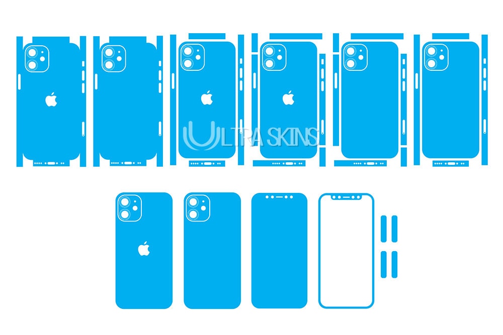 Apple iPhone 12 Mini Skin Template Vector Cut File - Etsy
