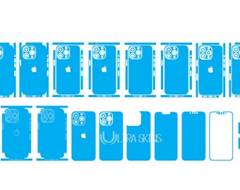 Apple iPhone 13 Pro Max Full Wrap Skin Cutting Template Dxf - Etsy