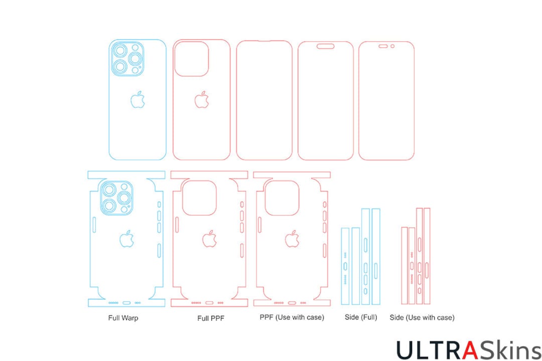 IPhone 15 Pro Skin Template Vector Cut File - Etsy