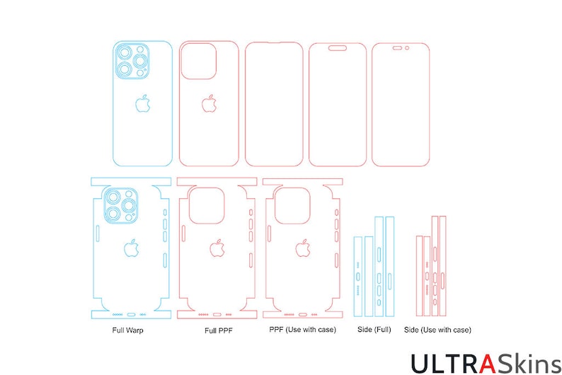 IPhone 15 Pro Skin Template Vector Cut File - Etsy