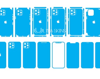 Iphone 12 Pro Max Full Wrap Skin Cutting Template Dxf SVG - Etsy