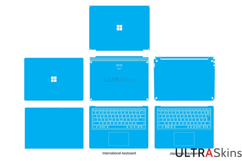 Microsoft Surface Laptop 1 / Laptop 2 Skin Template Vector Cut File - Etsy
