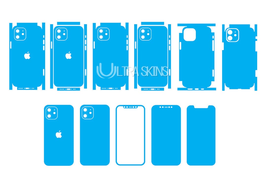 Apple iPhone 12 Skin Template Vector Cut File - Etsy