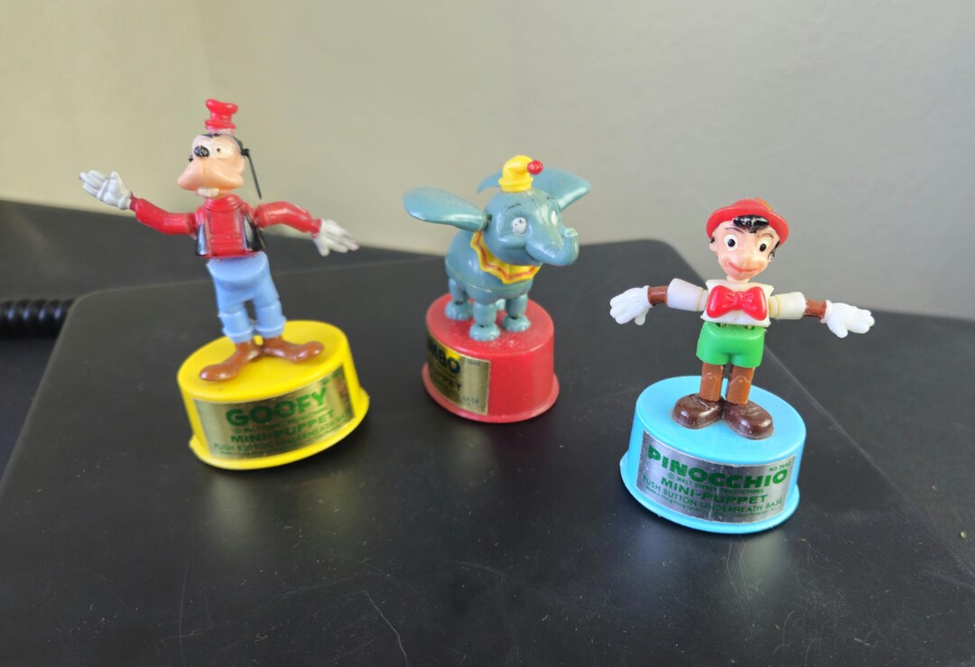 Walt Disney Push Button Puppet Vintage Toys Kohner - Etsy