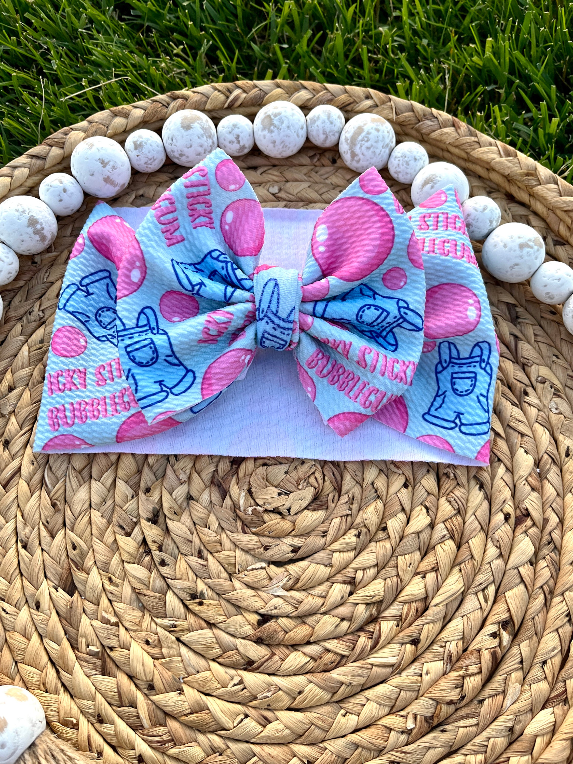 Icky Sticky Bubble Gum Hair Bow, Miss R Hair Bow, Baby and Toddler Hair ...
