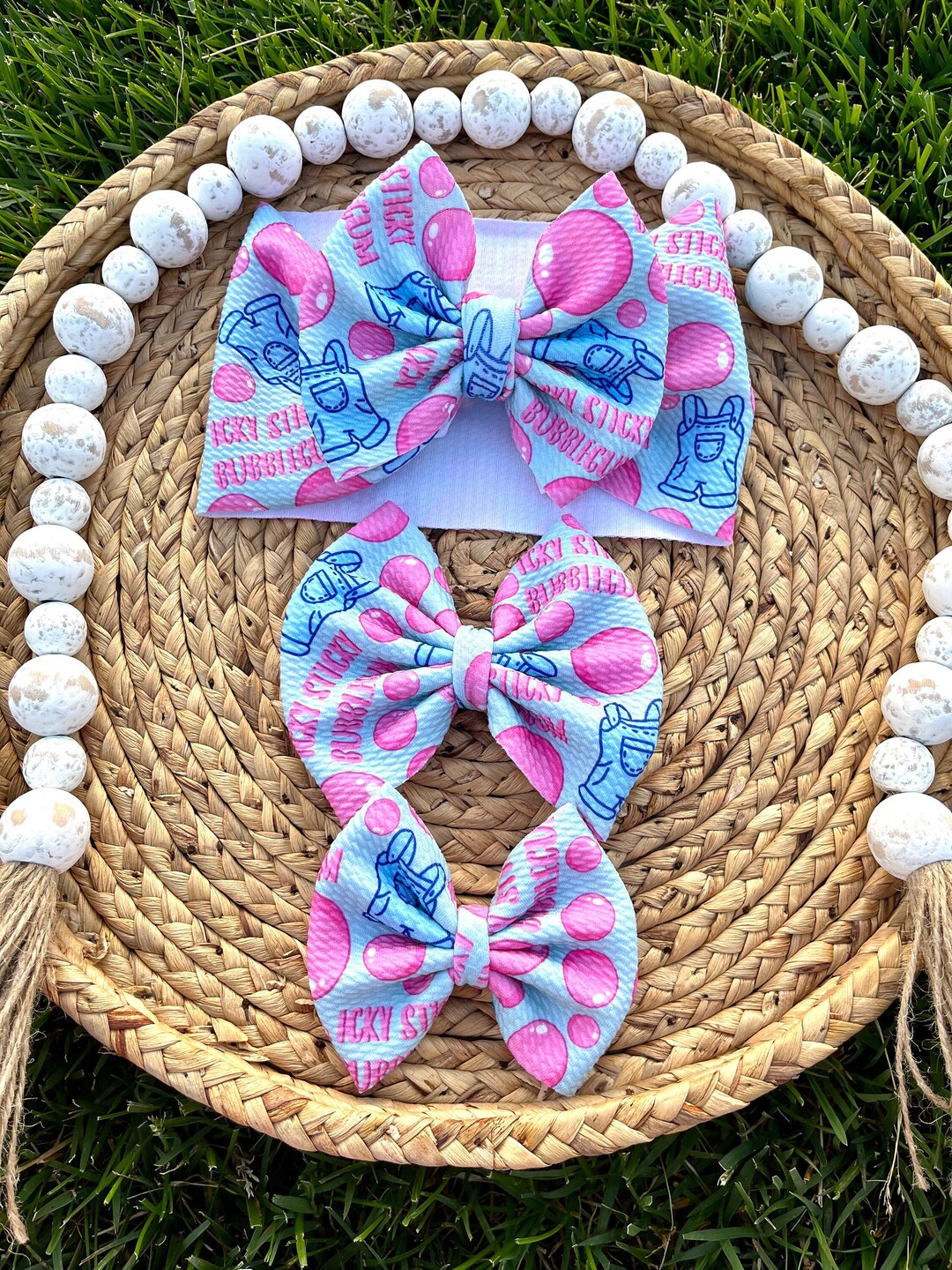 Icky Sticky Bubble Gum Hair Bow, Miss R Hair Bow, Baby and Toddler Hair ...