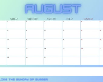 August Calendar Desktop Organizer Soft Brown - Etsy