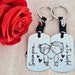 Customizable Couple Key Rings Set Pair of Keychains Personalised With ...