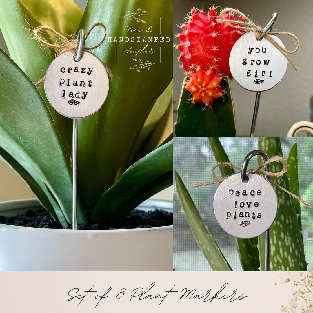 Plant Markers Set of 3, Funny Plant Markers, Garden Markers, Plant ...