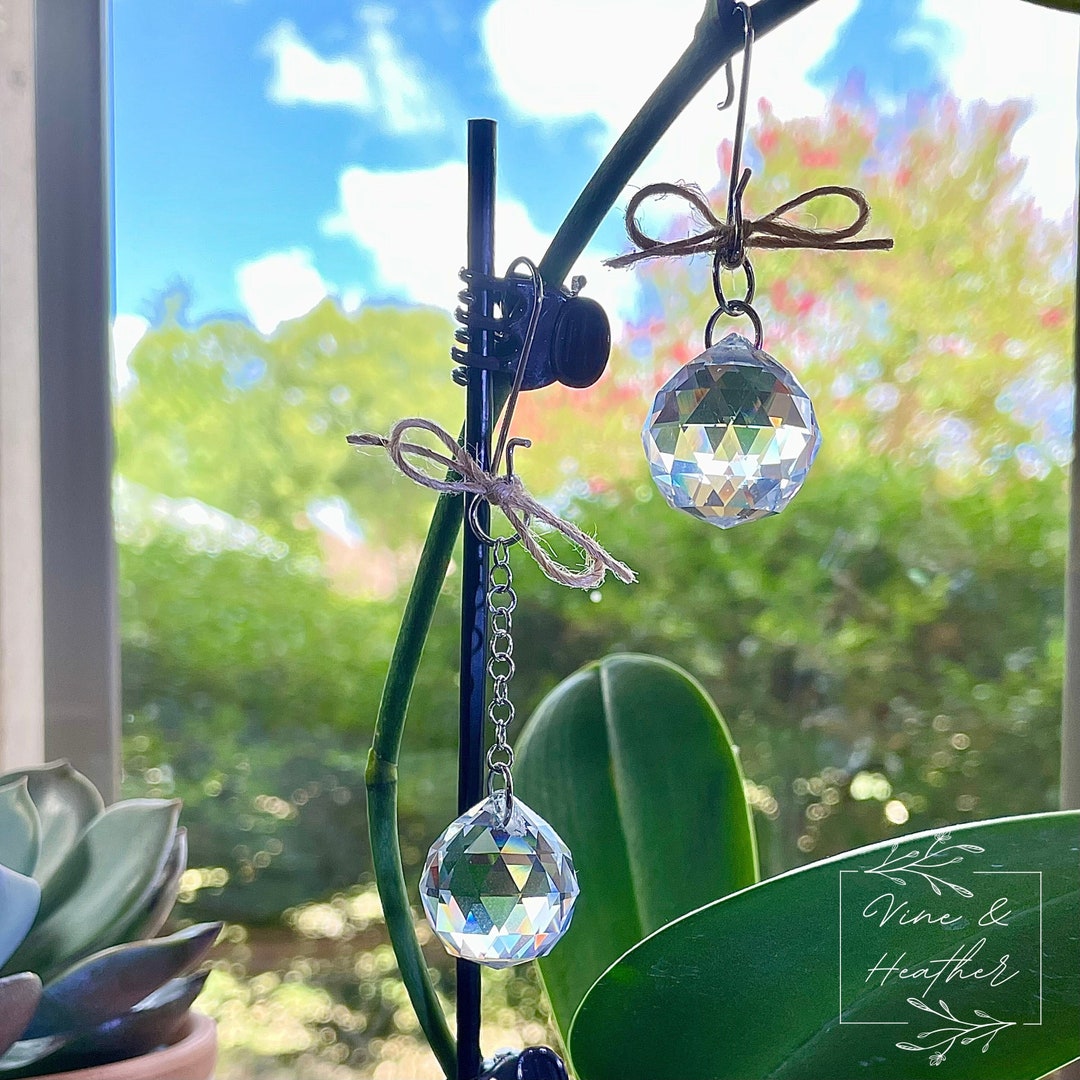 Plant Bling, Plant Charm, Crystal Suncatcher, Crystal Plant Accessories ...