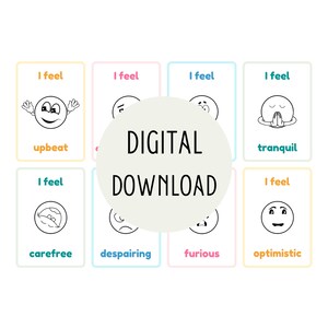 100 Emotion Emoji Flashcards, Feelings Emoji Flash Cards, for Kids ...