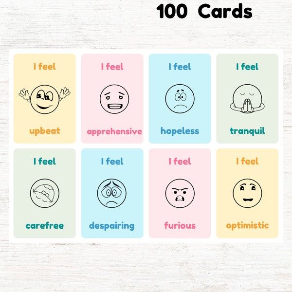 Emoji Flash Cards - Etsy