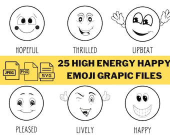 Emotion Clip Art 25 LOW Energy Sad Emoji Graphics: 25 Pngs, Jpgs, Svgs ...