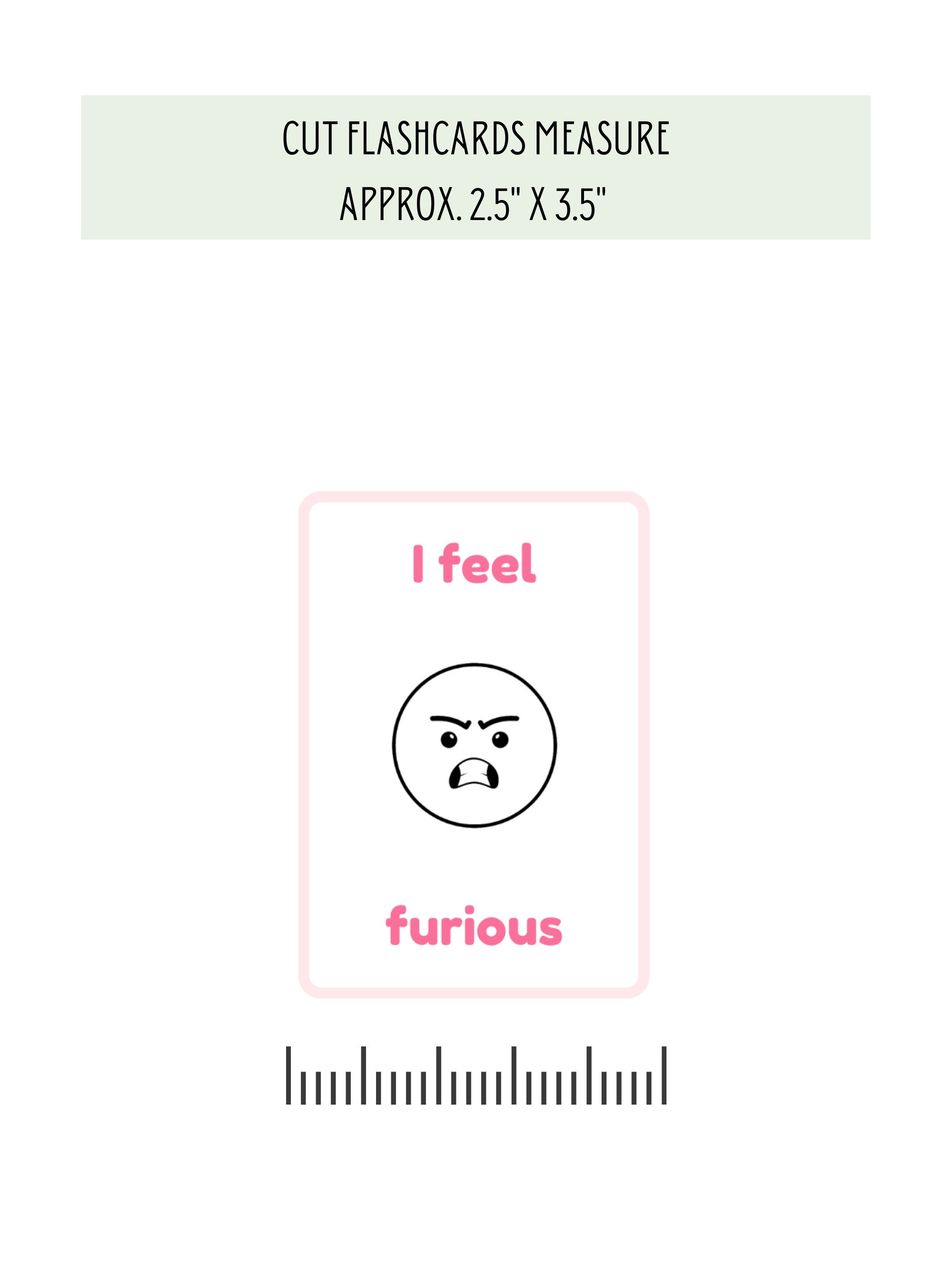 100 Emotion Emoji Flashcards, Feelings Emoji Flash Cards, for Kids ...