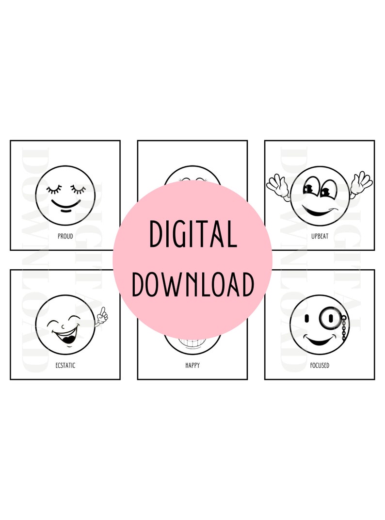 Emotion Emoji Flashcards Feelings Emoji Flash Cards for Kids - Etsy México