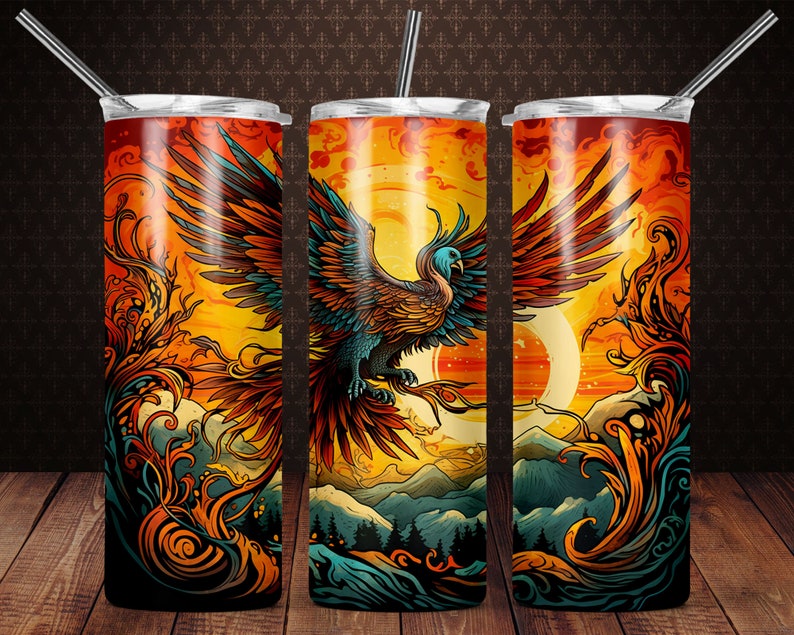 Phoenix 20 Oz Skinny Tumbler Sublimation Design Digital Download PNG ...