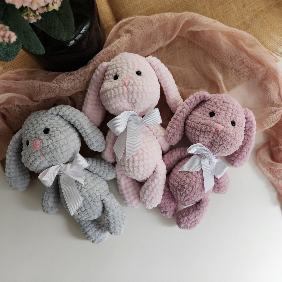 Crochet PATTERN BUNNY Rabbit | No Sew Stuffed Toy Bunny Pattern ...