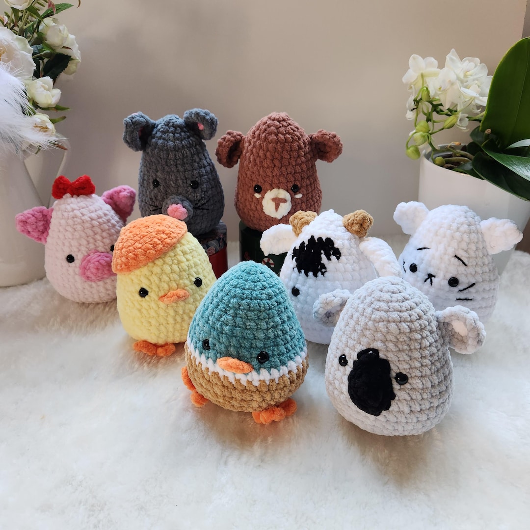 Farm Animal Crochet Tutorials Bundle No Sew Amigurumi Crochet Pattern ...