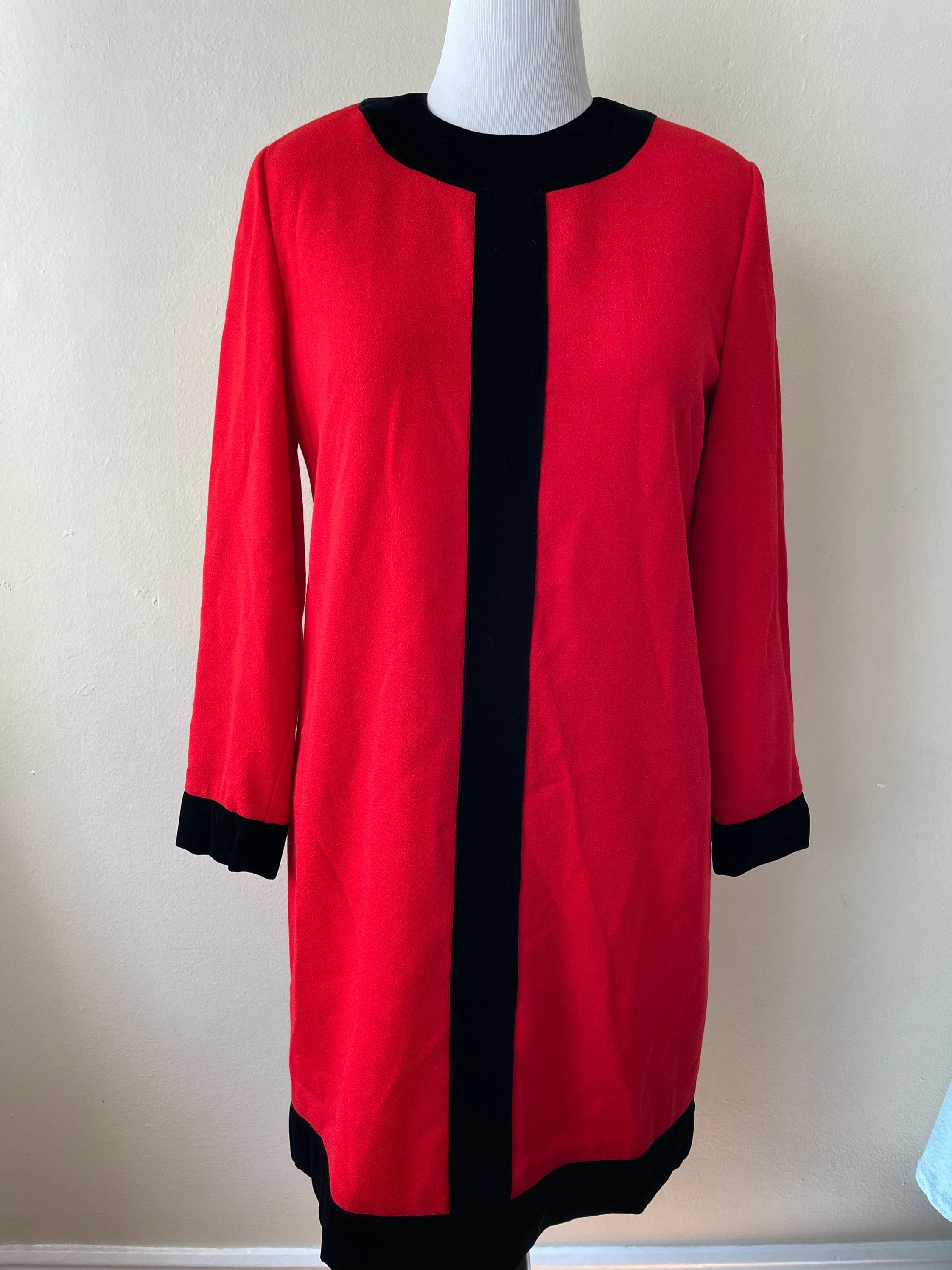 Vintage Bergdorf Goodman Red Dress 80s Does 60s - Etsy