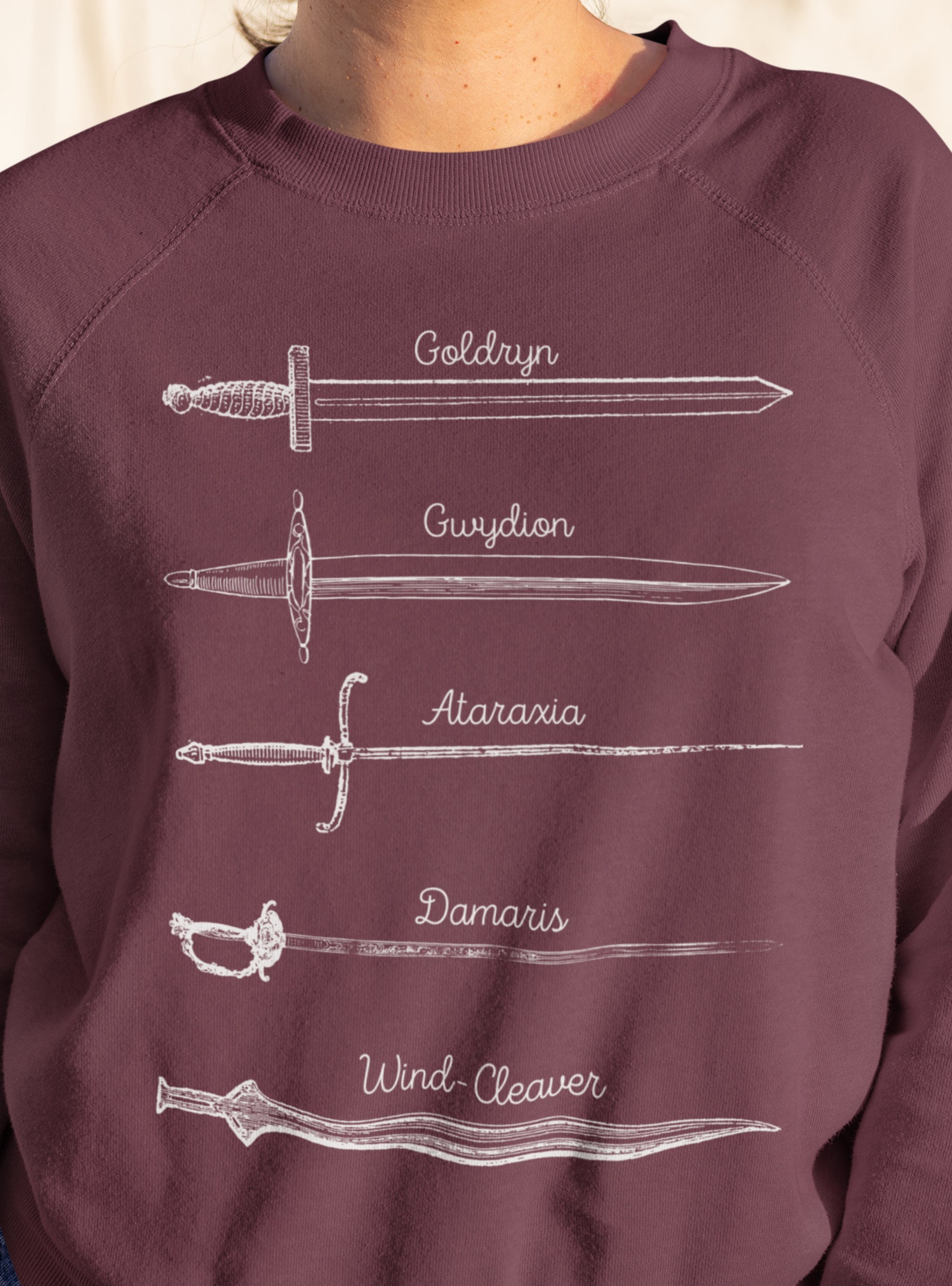 SJM Universe Swords Sweatshirt: Acotar, Tog, Cc Bookish Design - Etsy