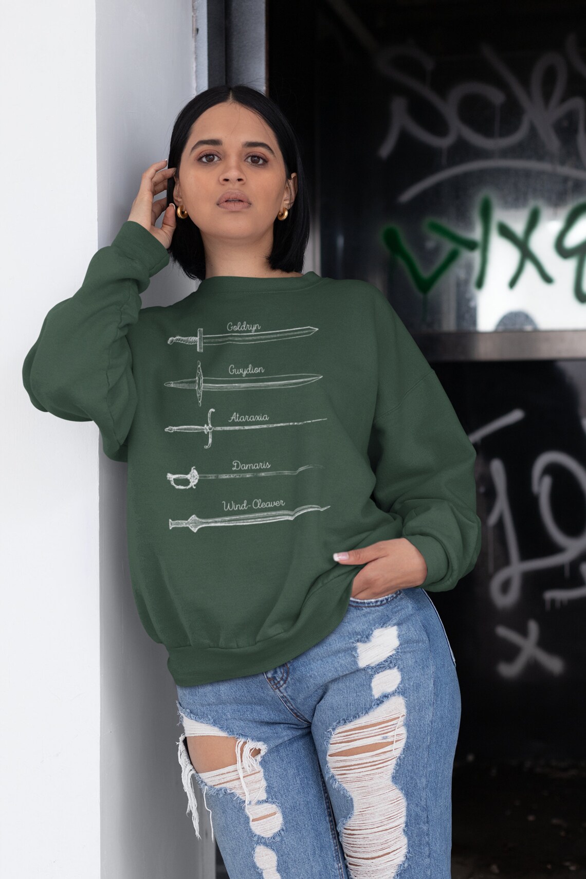SJM Universe Swords Sweatshirt: Acotar, Tog, Cc Bookish Design - Etsy