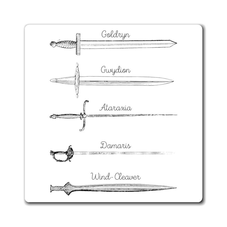 TOG/CC/ACOTAR Universe Inspired Swords Magnet Aelin Manon Dorian Bat ...