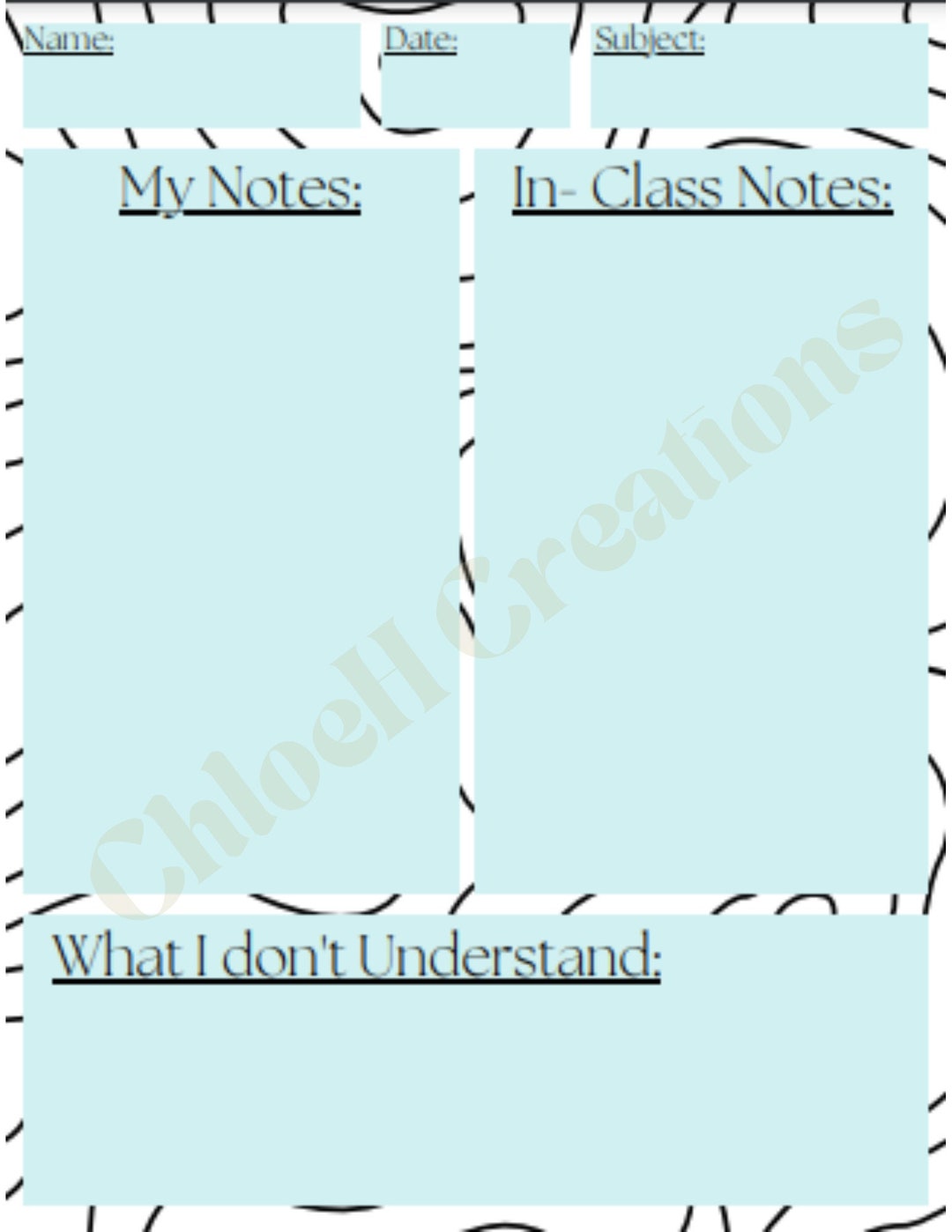 Blue Beginner Note-taking Template - Etsy