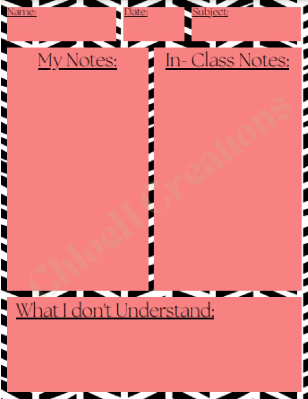 Red Beginner Note-taking Template - Etsy
